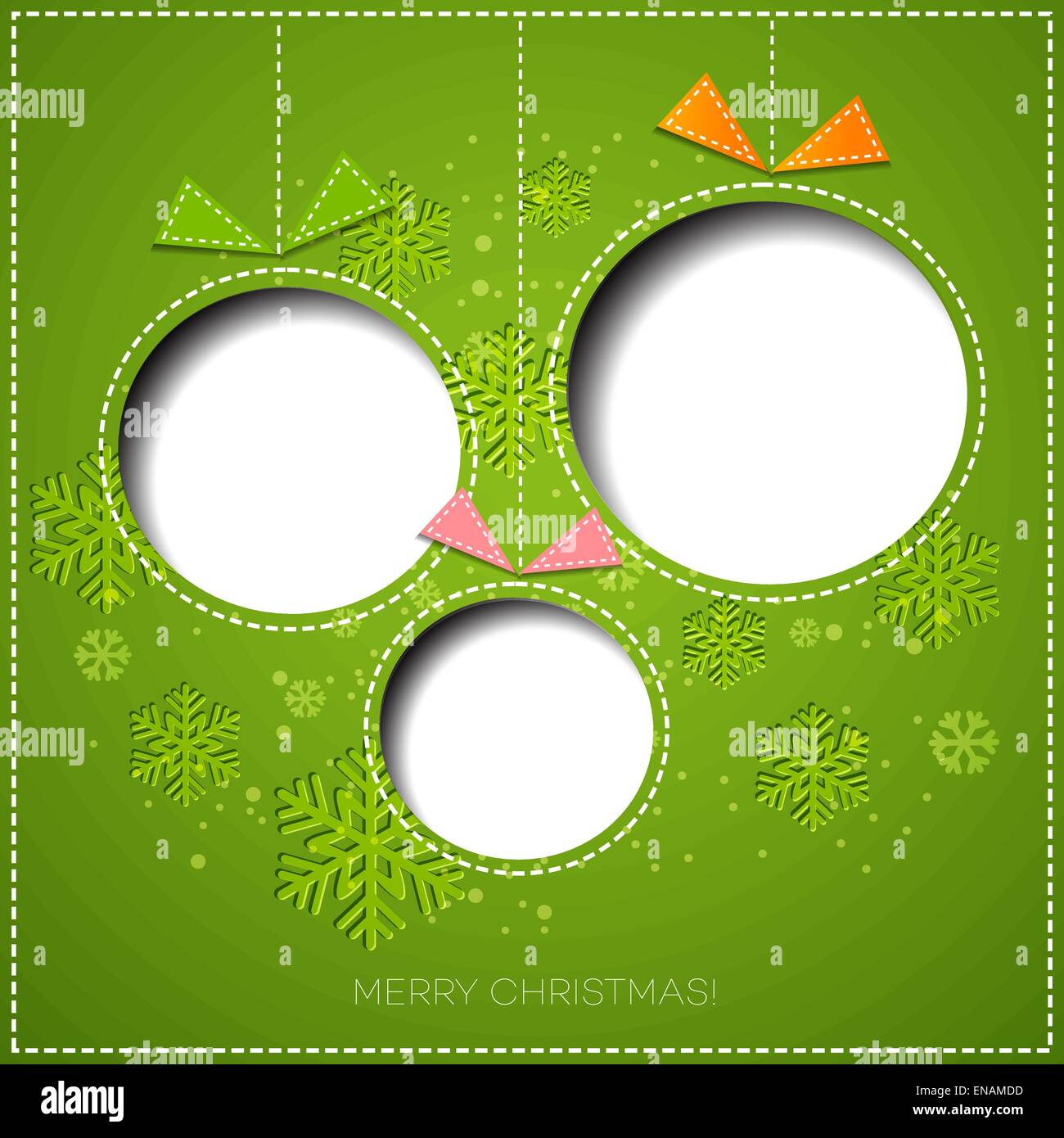 Merry Christmas tree greeting card. Paper design. Vector illustration ...