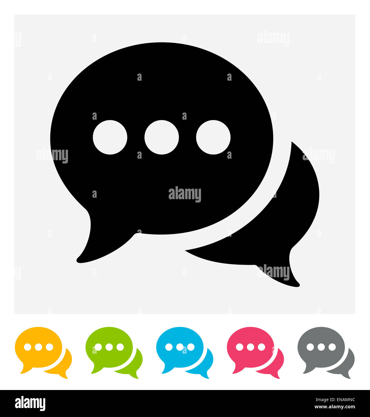 Chat icon simple speech Cut Out Stock Images & Pictures - Alamy