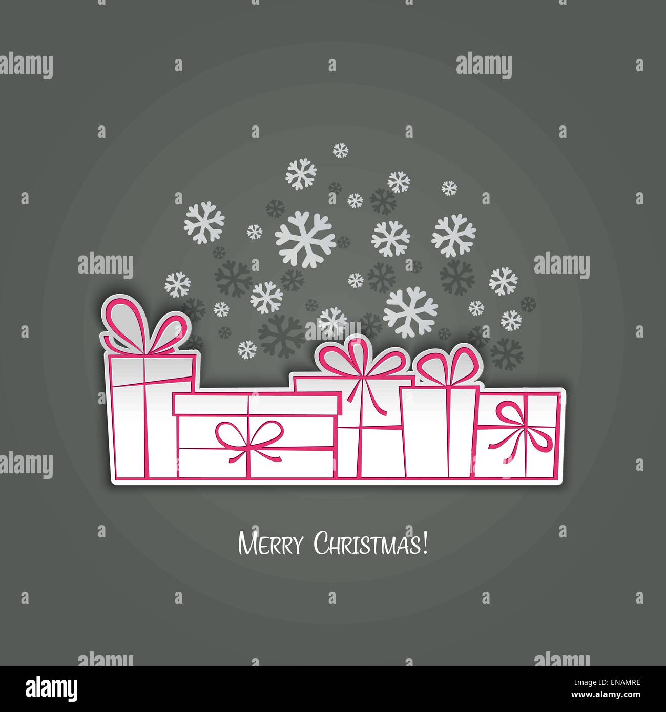 Merry Christmas gift card. Paper design. Vector illustration. EPS 10 ...