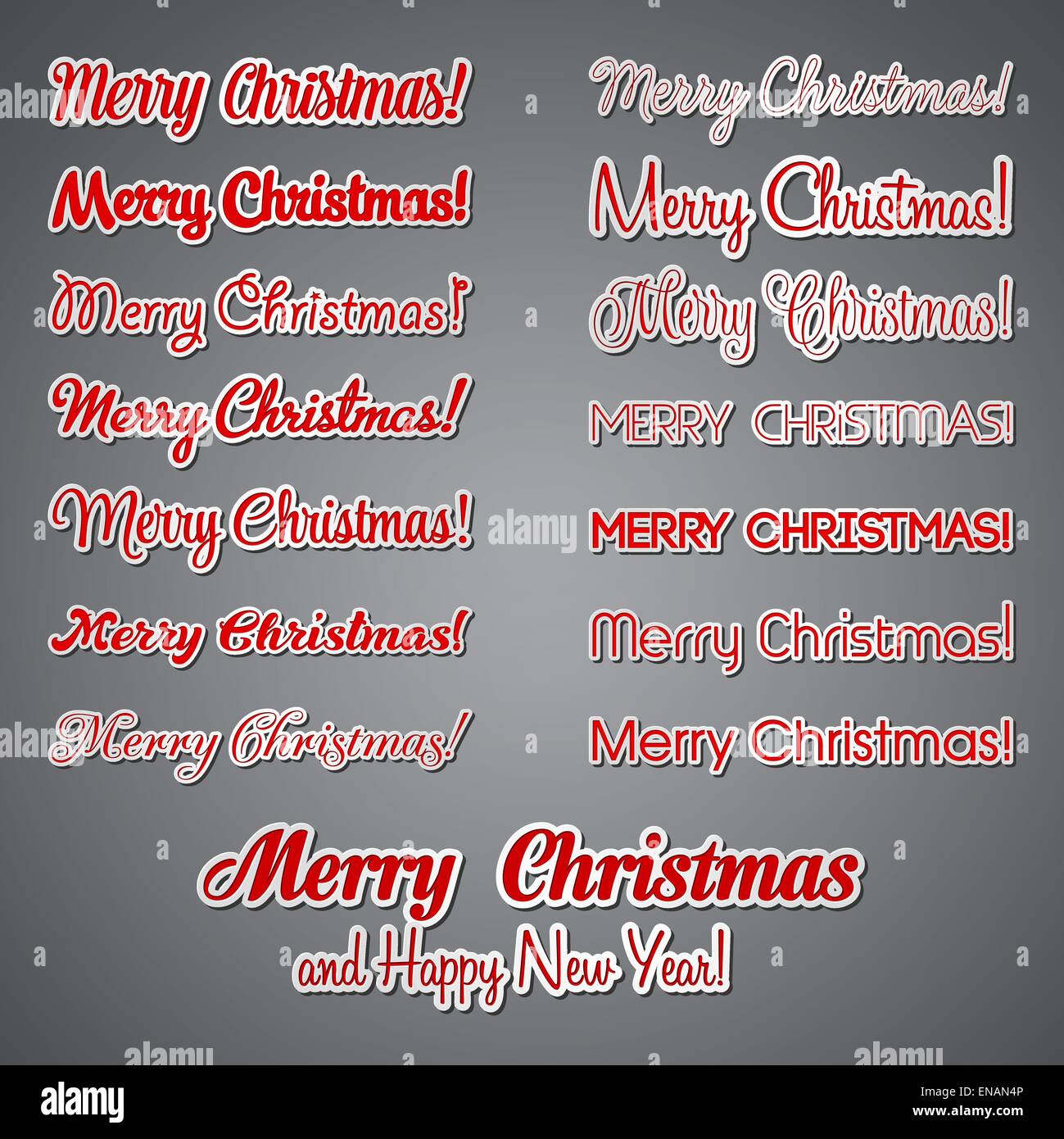 Merry Christmas Lettering Design. Vector illustration. EPS 10 Stock ...