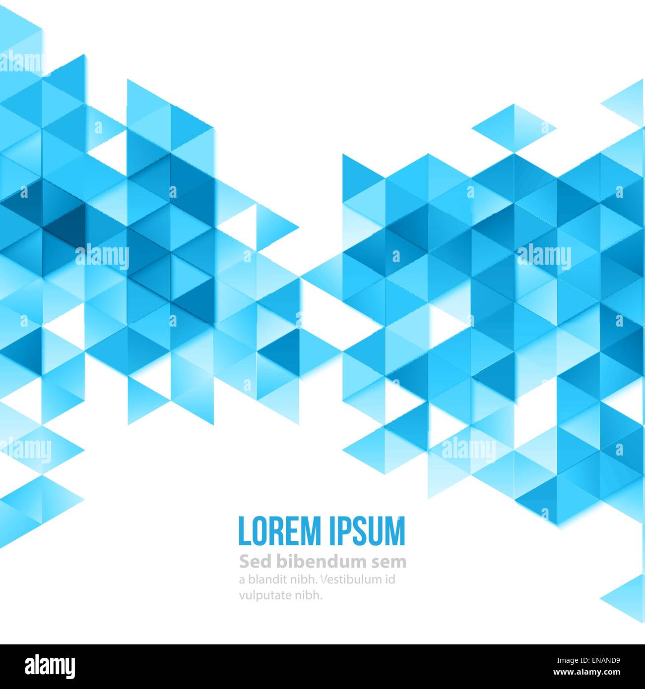 Abstract blue polygonal triangles poster. Vector illustration Stock ...