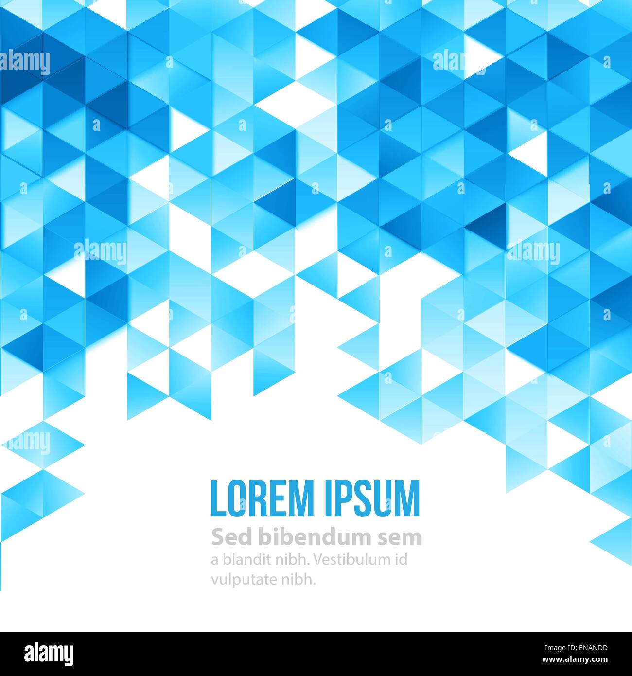 Abstract blue polygonal triangles poster. Vector illustration Stock ...