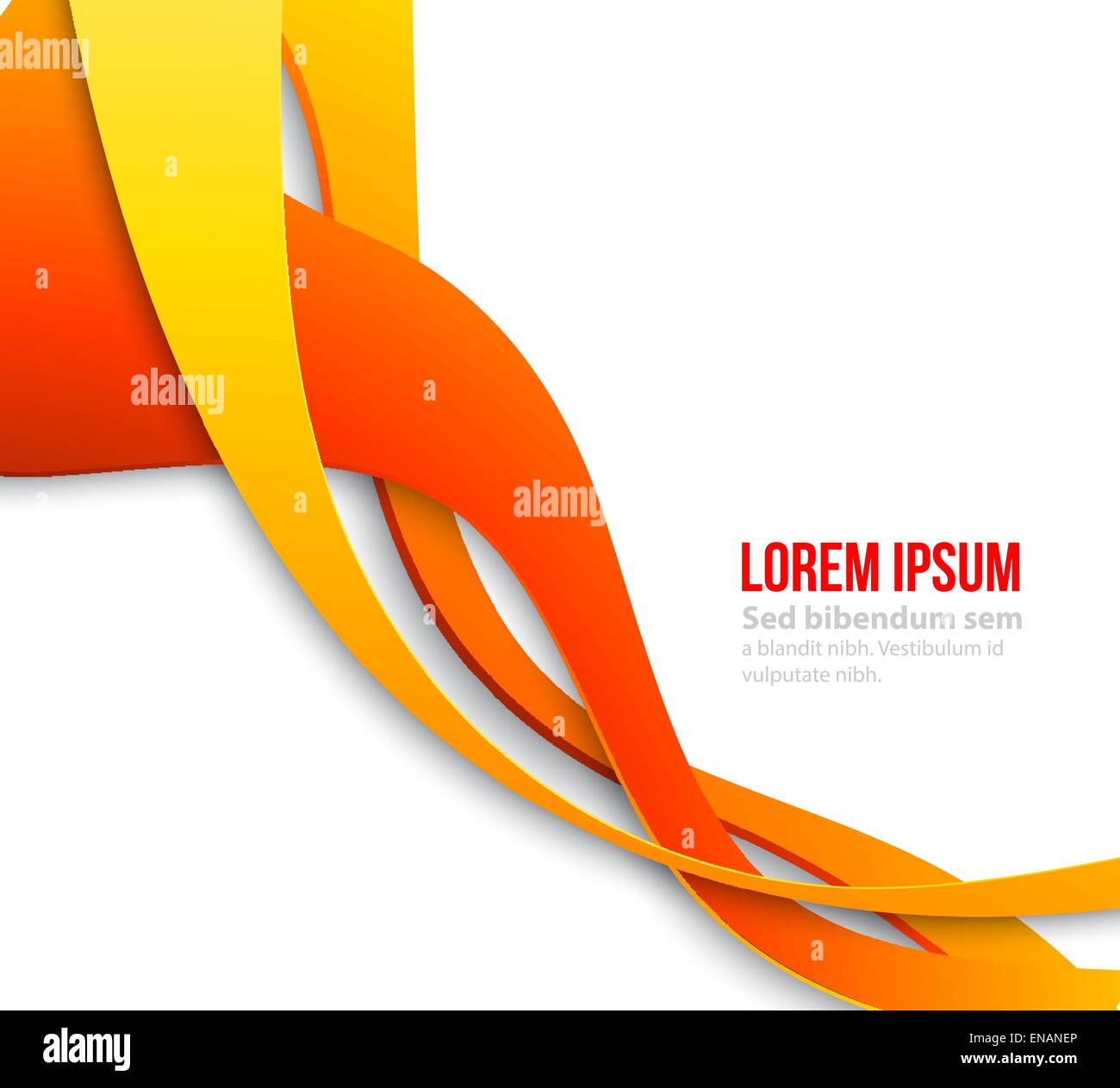 Vector Abstract curved lines background. Template brochure design Stock ...