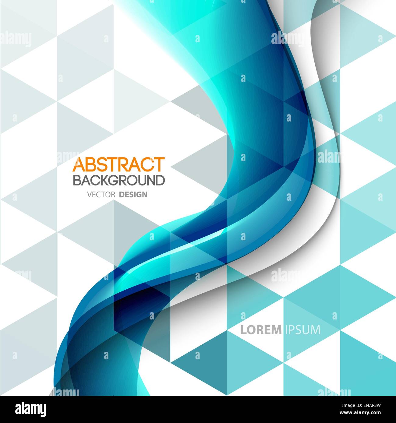 Vector Abstract background curved lines with triangle. Template ...