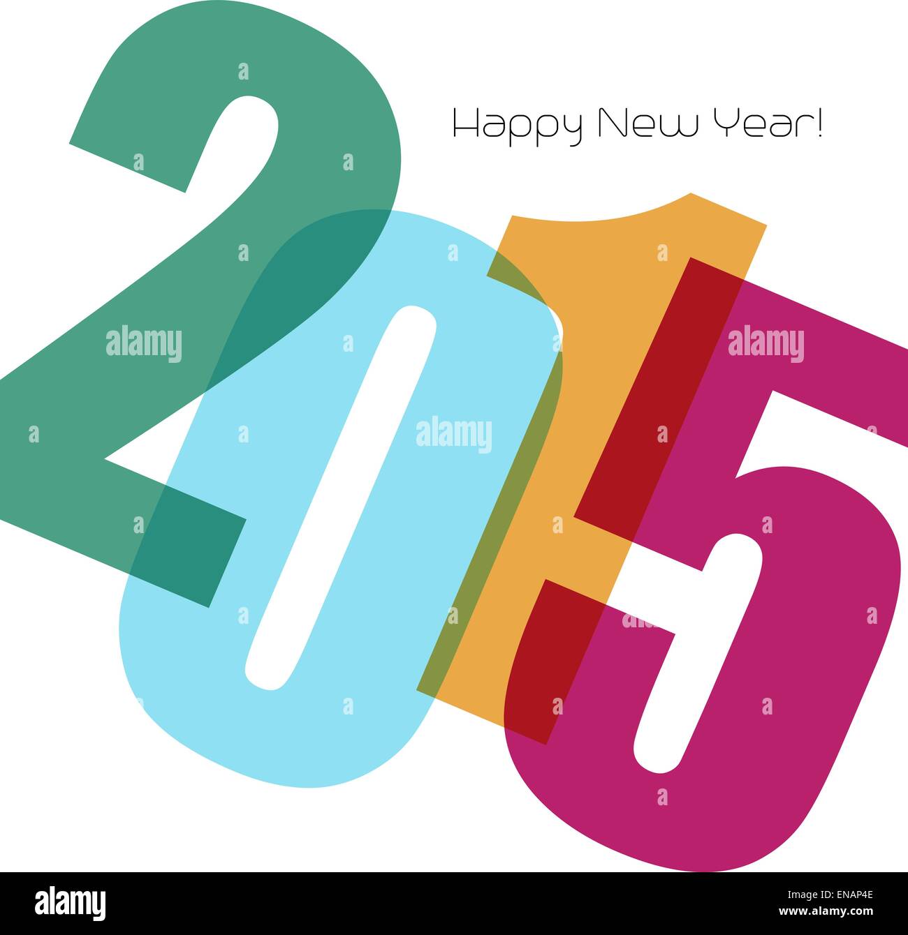 Happy new year greeting with number. Vector illustration Stock Vector ...