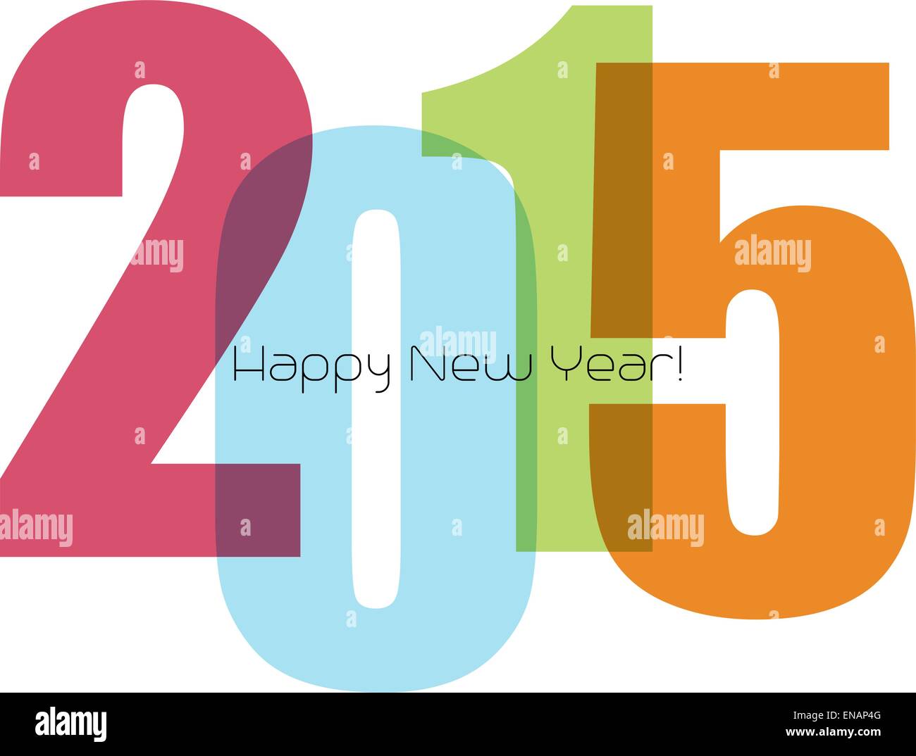 Happy new year greeting with number. Vector illustration Stock Vector ...