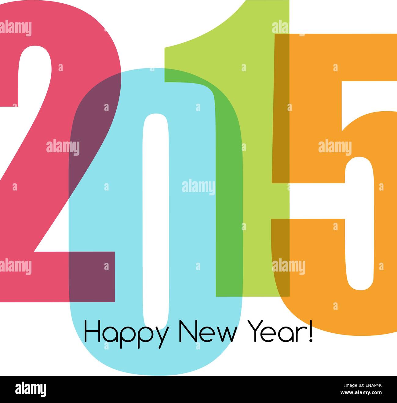 Happy new year greeting with number. Vector illustration Stock Vector ...