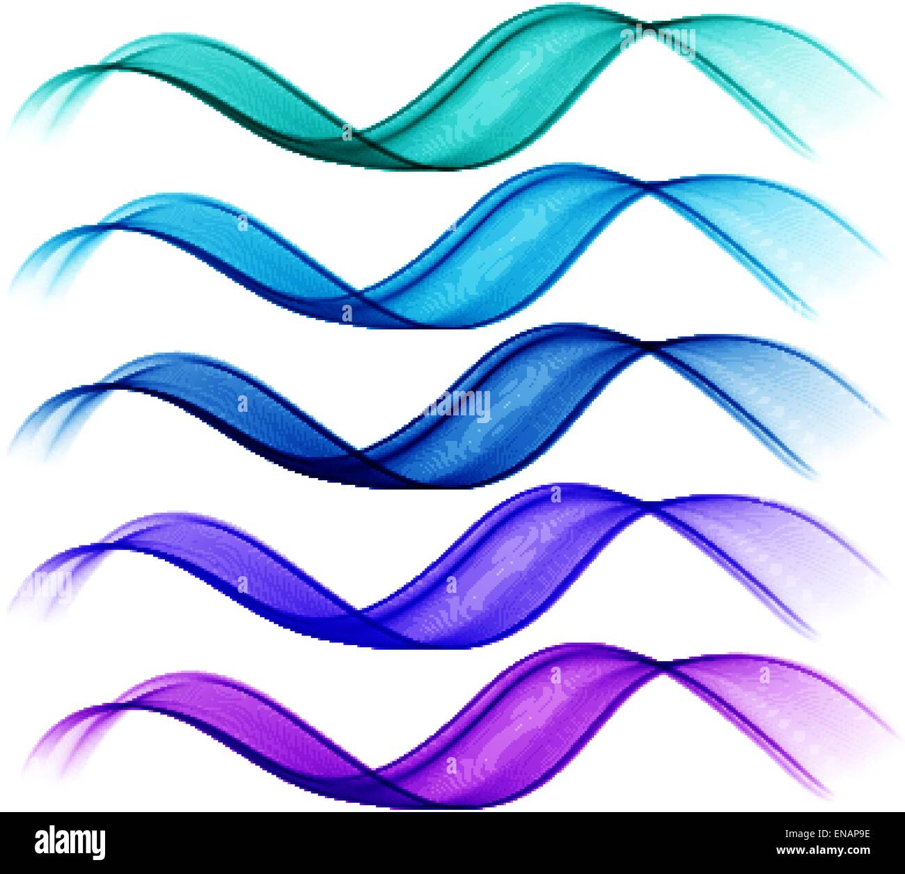 Vector illustration Abstract colorful transparent wave. EPS 10 Stock ...