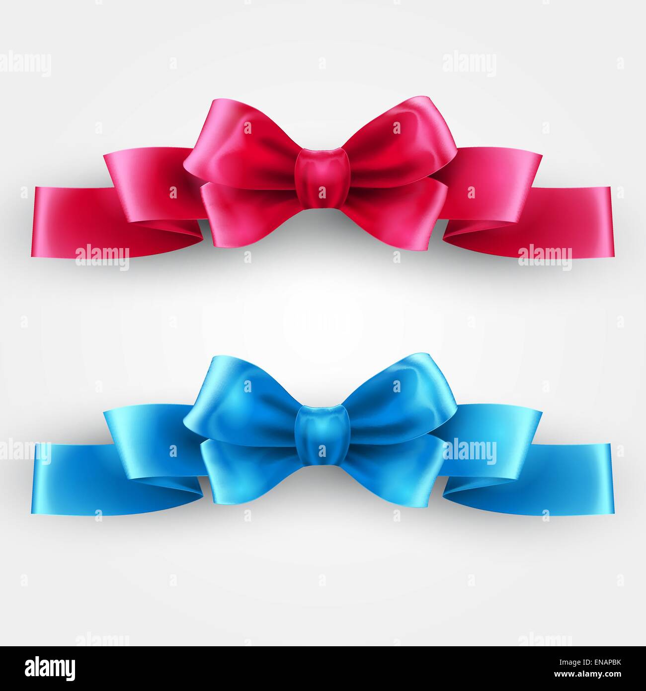Blue and pink holiday ribbon. Vector illustration Stock Vector Image ...