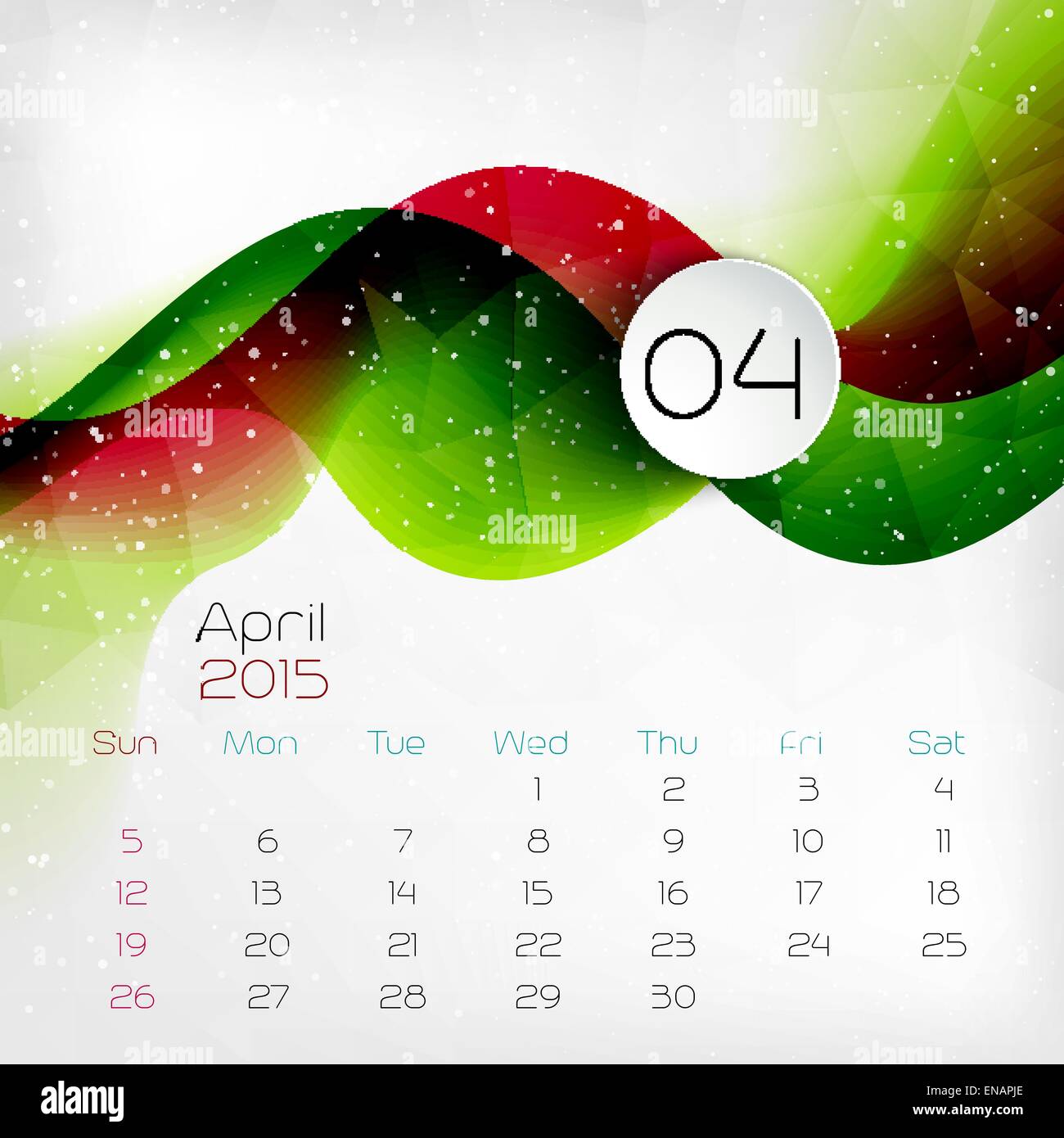 Calendar april Stock Vector Images - Alamy