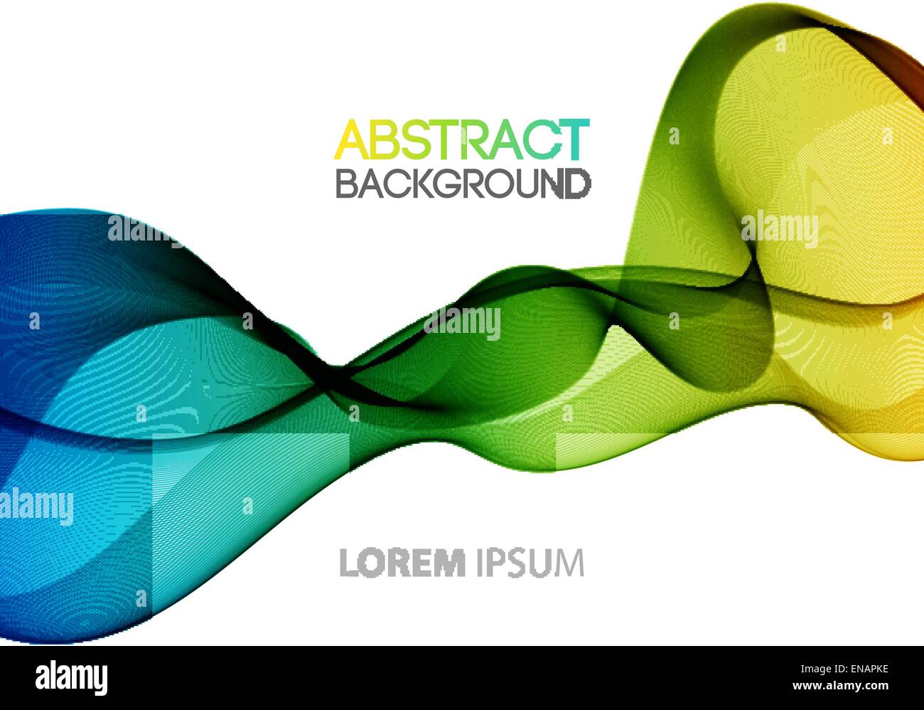 Vector Abstract curved lines background. Template brochure design Stock ...