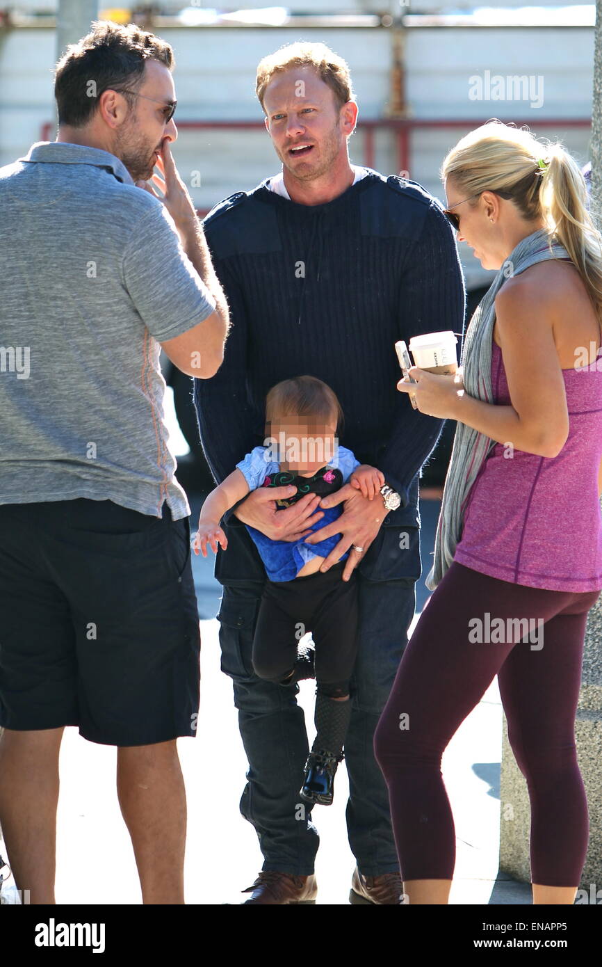 Ian Ziering with his family at the Studio City Farmers Market Featuring ...
