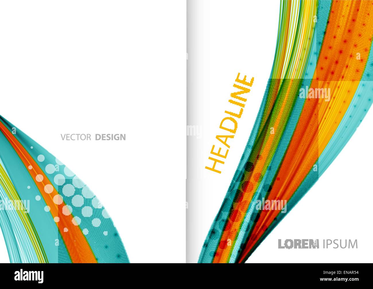 Vector Abstract Color Lines Background Template Brochure Design Stock Vector Image And Art Alamy