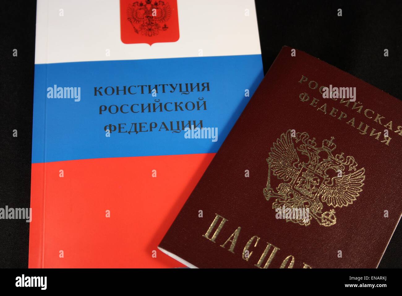 The Constitution and the passport. Russian Federation Stock Photo - Alamy