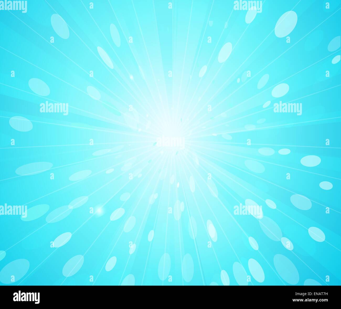 Vector blue sunny rays background. Fresh sunbeam Stock Vector Image ...