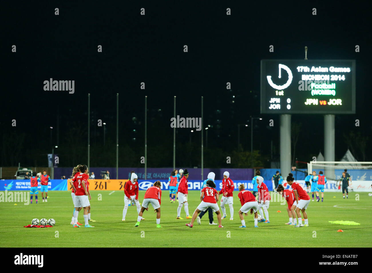 Incheon, South Korea. 18th Sep, 2014. Jordan team group (JOR) Football ...