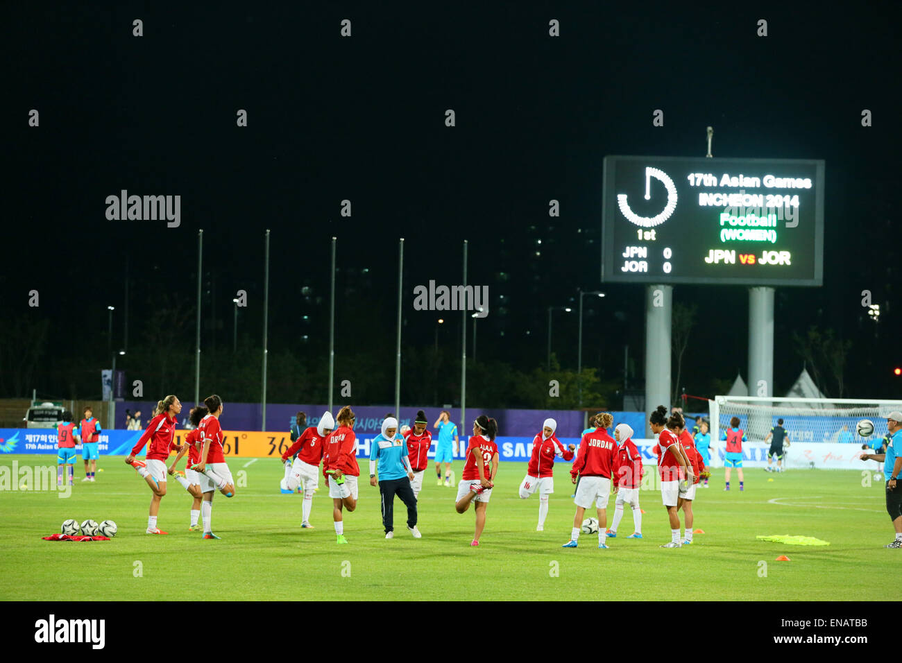 Incheon, South Korea. 18th Sep, 2014. Jordan team group (JOR) Football ...