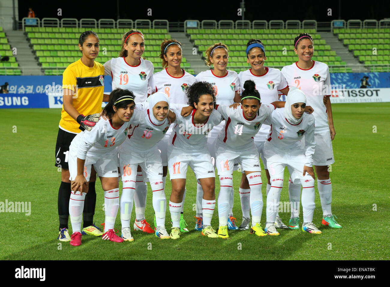 Incheon, South Korea. 18th Sep, 2014. Jordan team group line-up (JOR ...