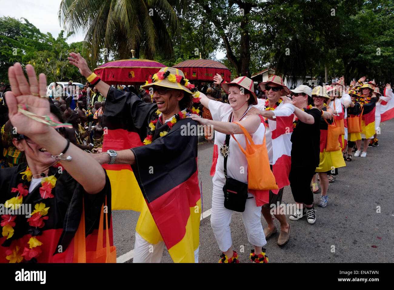 German float taking part in a street parade during the 'Carnaval ...