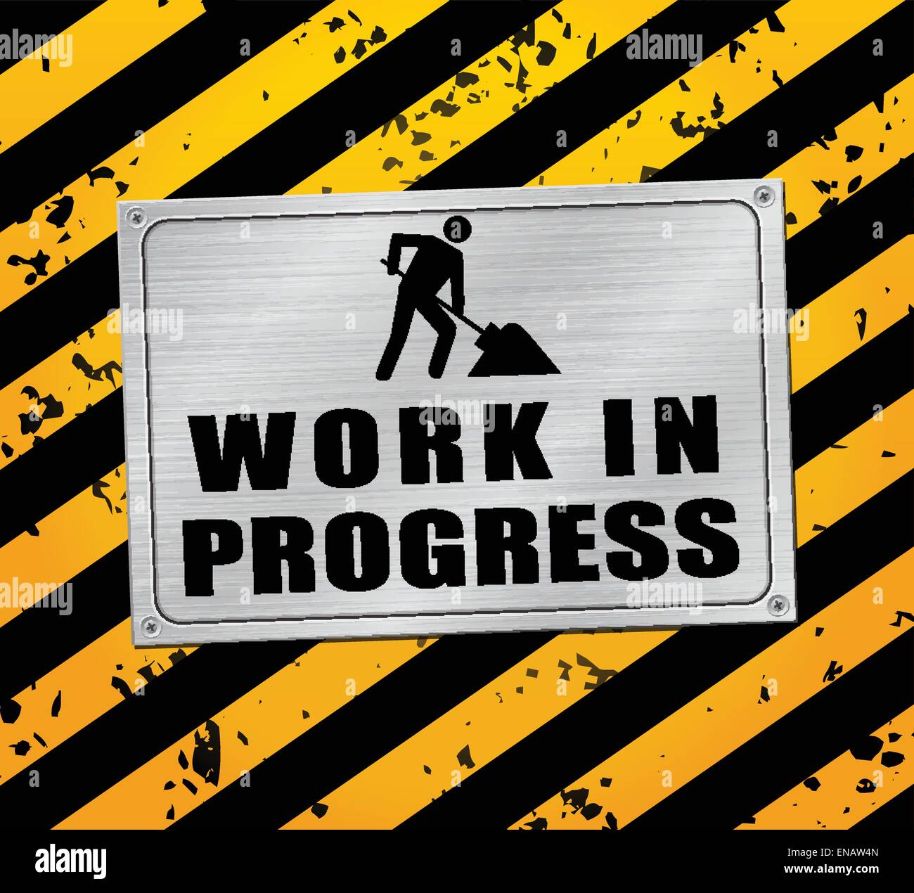 Vector illustration of web site for work in progress concept Stock ...