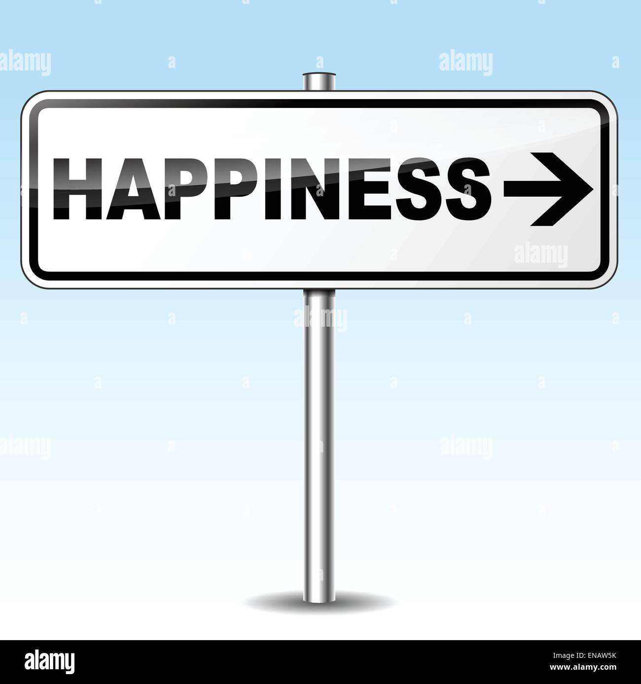 Vector illustration of happiness design sign on white background Stock ...