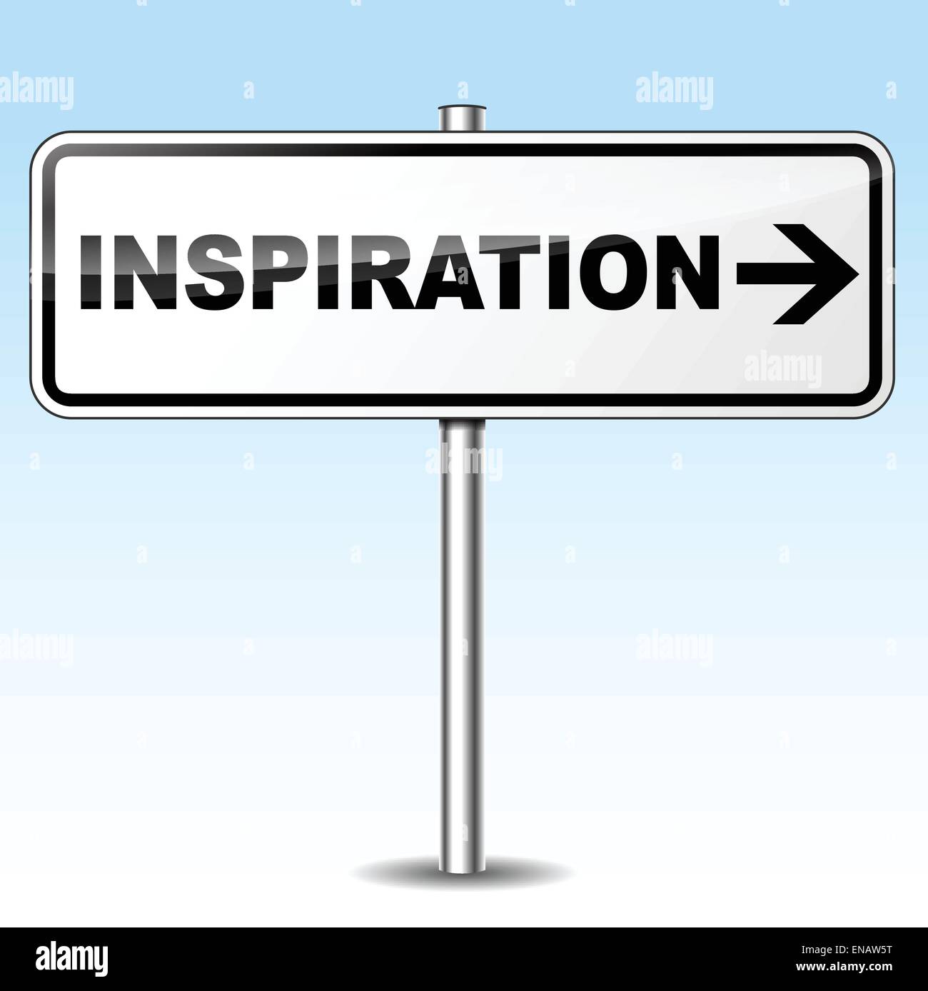 Vector illustration of inspiration design sign on white background ...