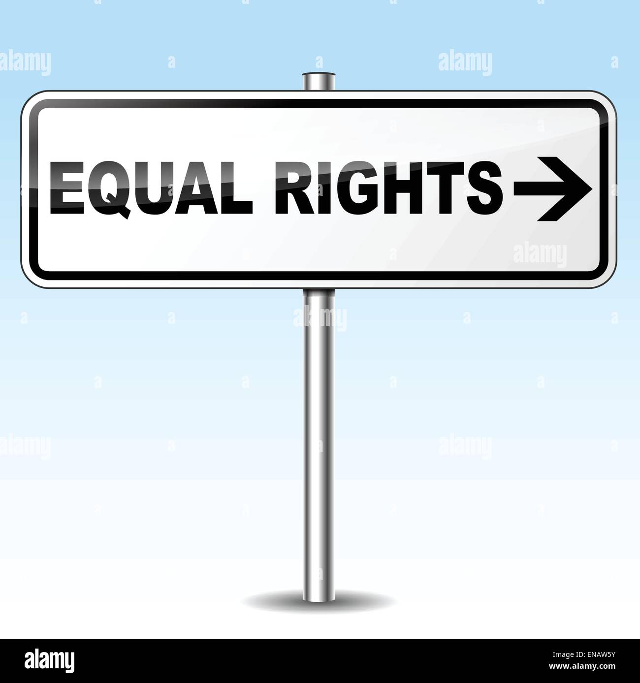 Vector illustration of equal rights design sign on white background ...