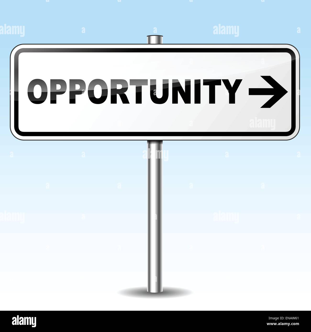 Vector illustration of opportunity design sign on white background ...