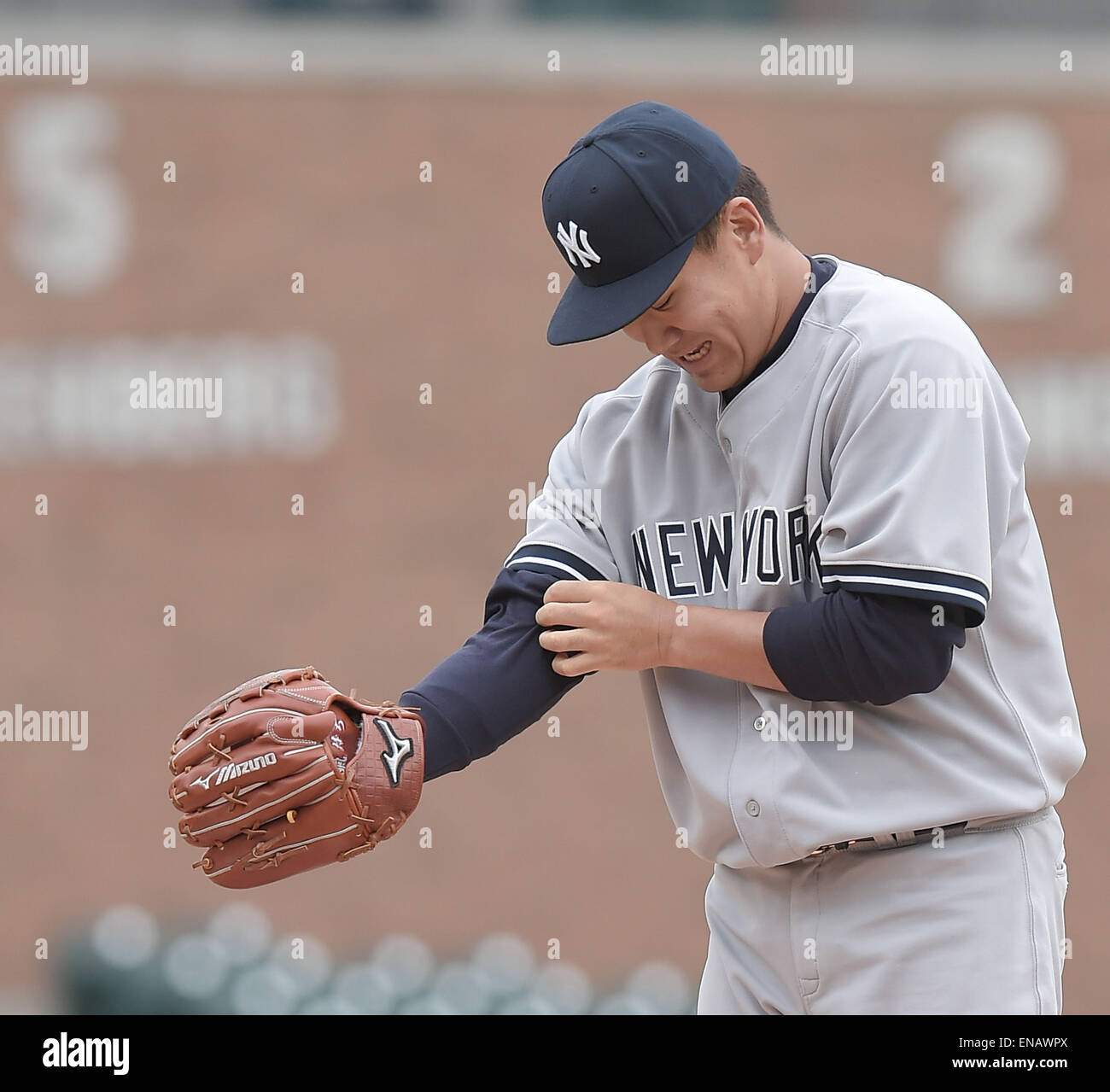 Detroit, Michigan, USA. 23rd Apr, 2015. Masahiro Tanaka (Yankees) MLB ...