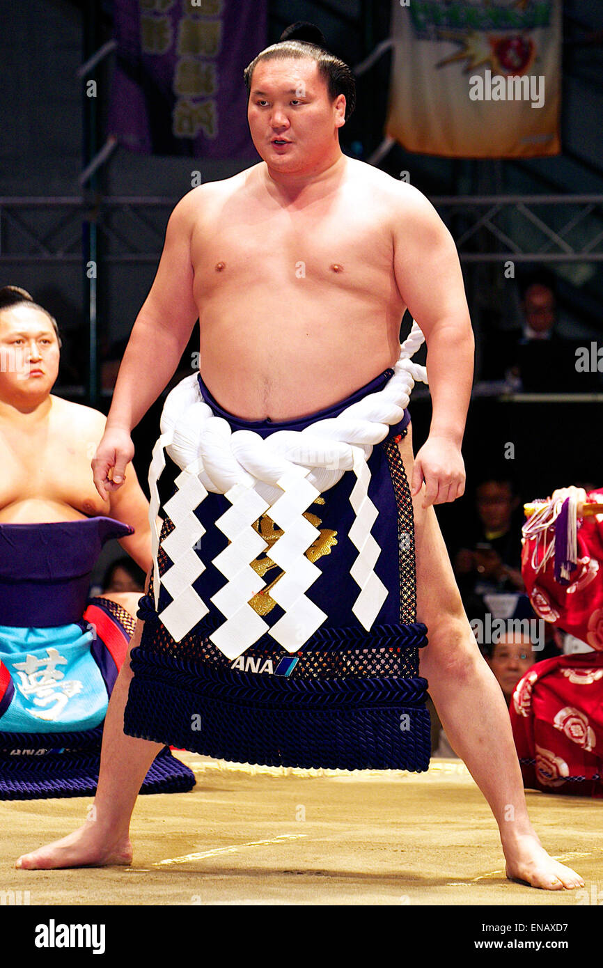 Chiba, Japan. 25th Apr, 2015. Hakuho Sumo : Sumo Tournament provincial ...