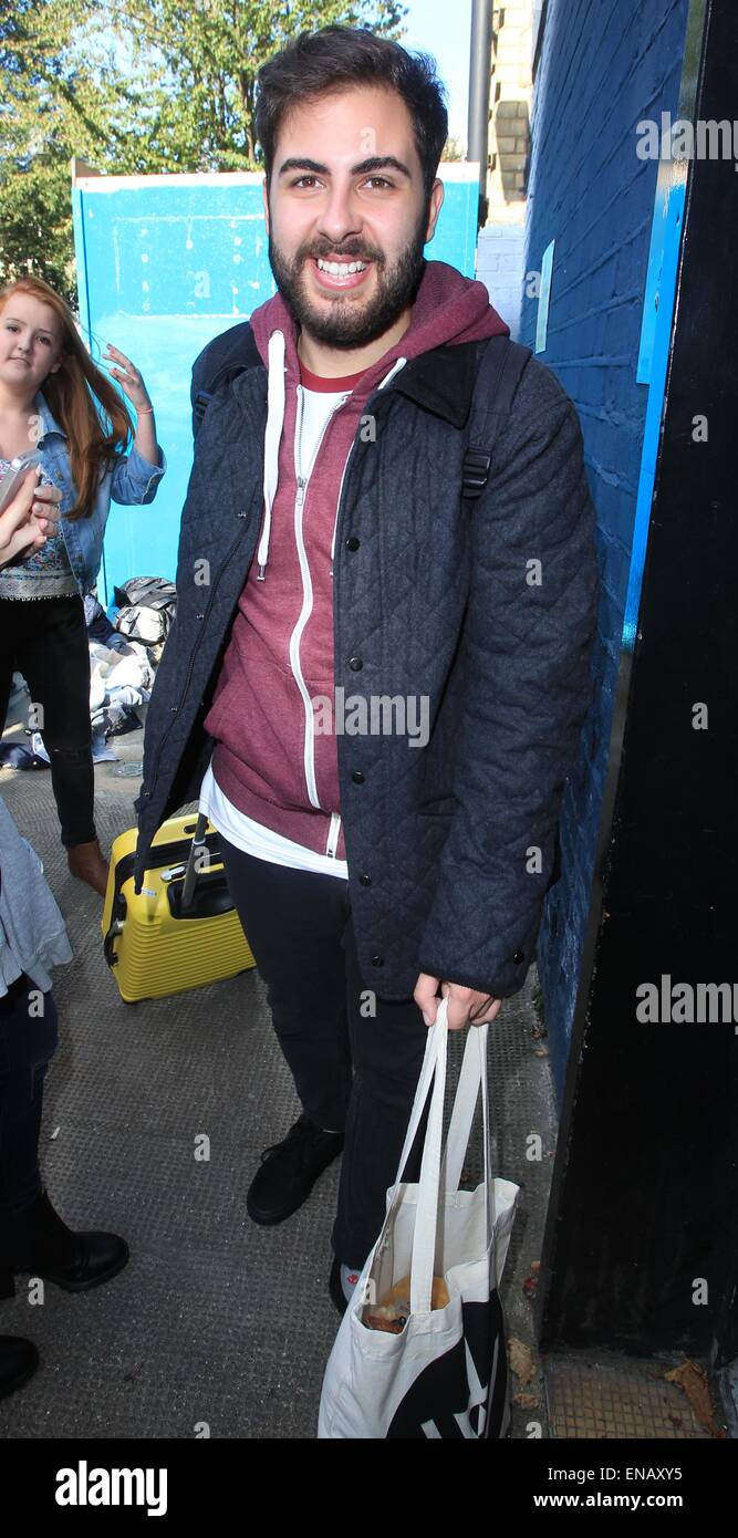 X Factor finalists arrive at the music studio for rehearsals Featuring ...