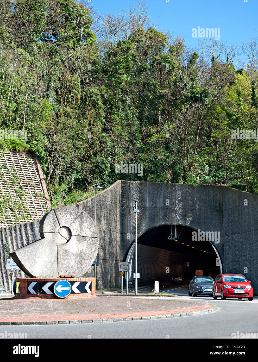 The Cuilfail Tunnel, Lewes. East Sussex, UK. The sculpture in the ...