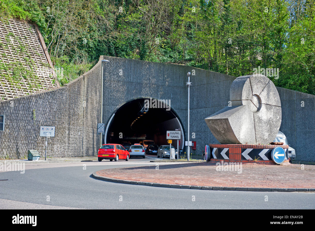 The Cuilfail Tunnel, Lewes. East Sussex, UK. The sculpture in the ...