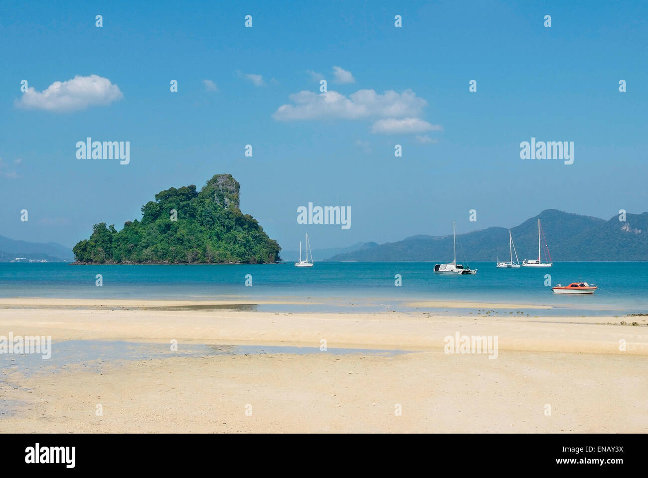 sea landscape with the small island Stock Photo - Alamy