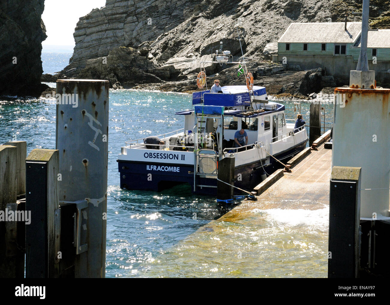 North Devon View Divers gather on Lundy Island, ready to go out the ...