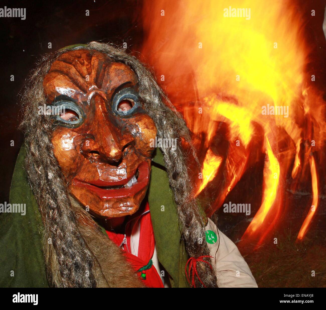 Schierke, Germany. 30th Apr, 2015. People dressed up as witches and ...