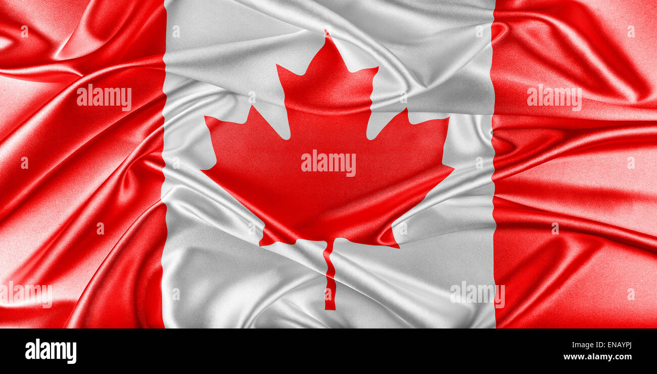 Canada glossy flag hi-res stock photography and images - Alamy