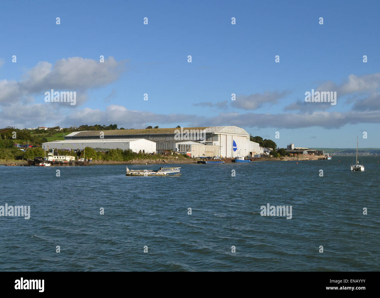 Appledore Shipyards Babcock Marine Covered Shipyard from Lundy Island ...