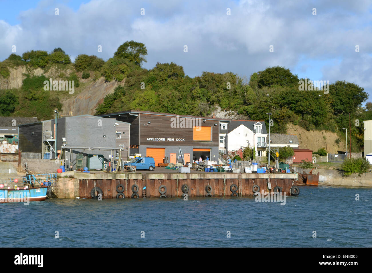 Appledore Quay and Appledore Fish Dock from Lundy Island supply vessel ...