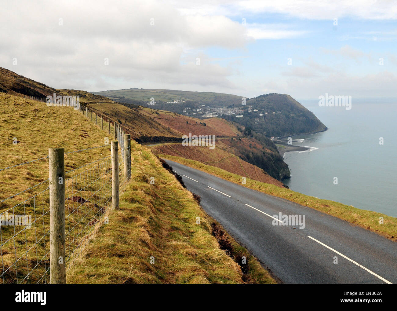 Countisbury Hill Lynton Lynmouth Exmoor National Park North Devon Coast ...