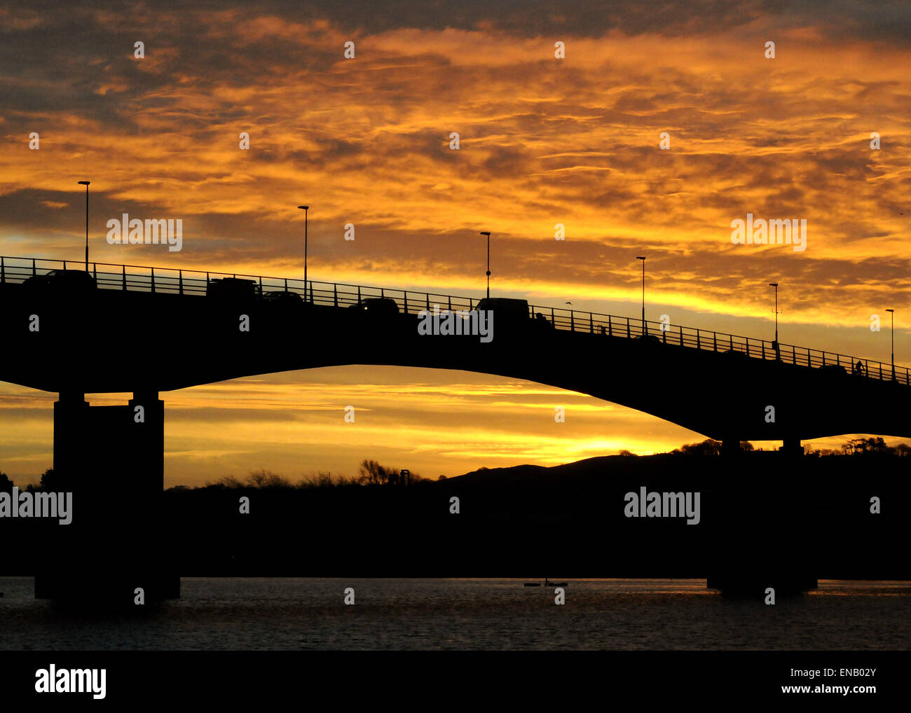 The Taw Bridge at Dawn in Barnstaple North Devon Stock Photo - Alamy