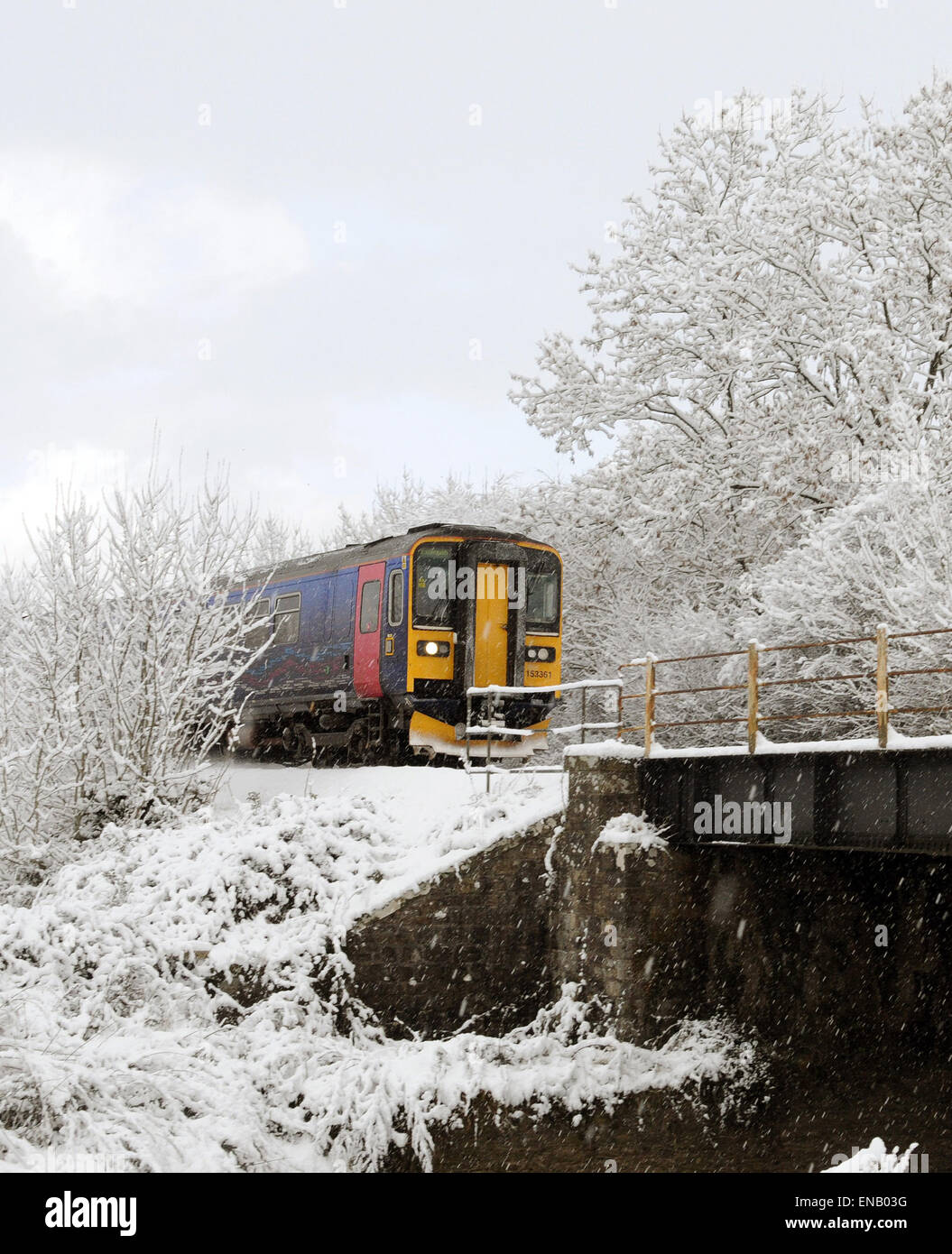 Devon train snow hi-res stock photography and images - Alamy