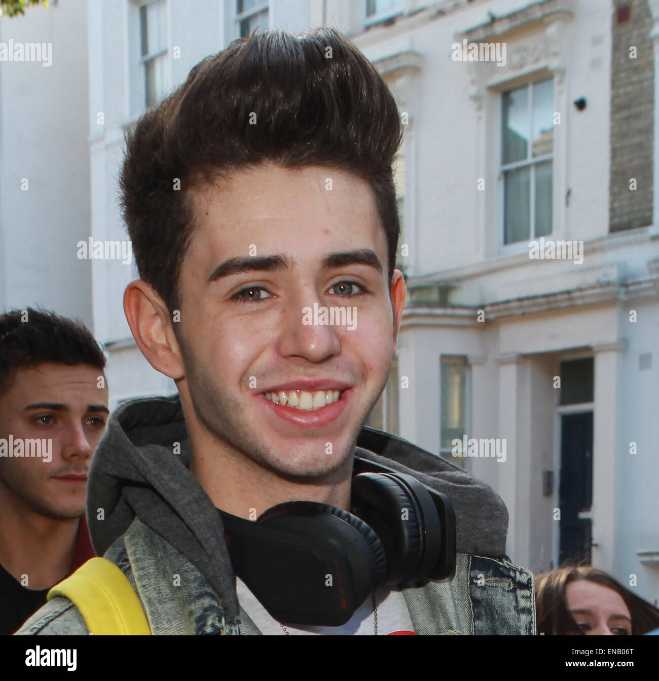 X factor finalists arrive at the music studio for rehearsal Featuring: Stereo Kicks,Chris ...