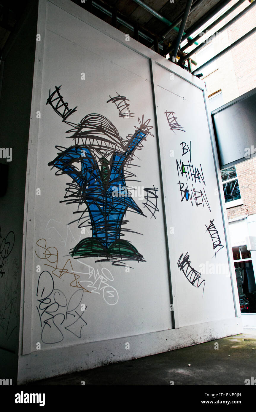 Graffiti by street artist Nathan Bowen in Central London on ...