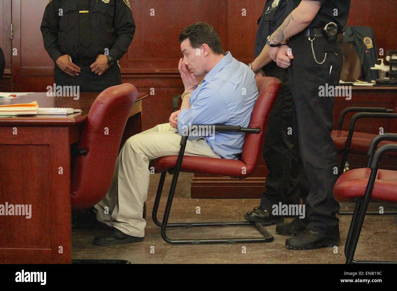 New York, New York, USA. 25th Apr, 2015. David Meck attacked and tossed ...