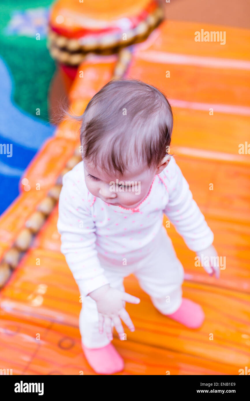 Toddler playing at the indoor toddler playground Stock Photo - Alamy
