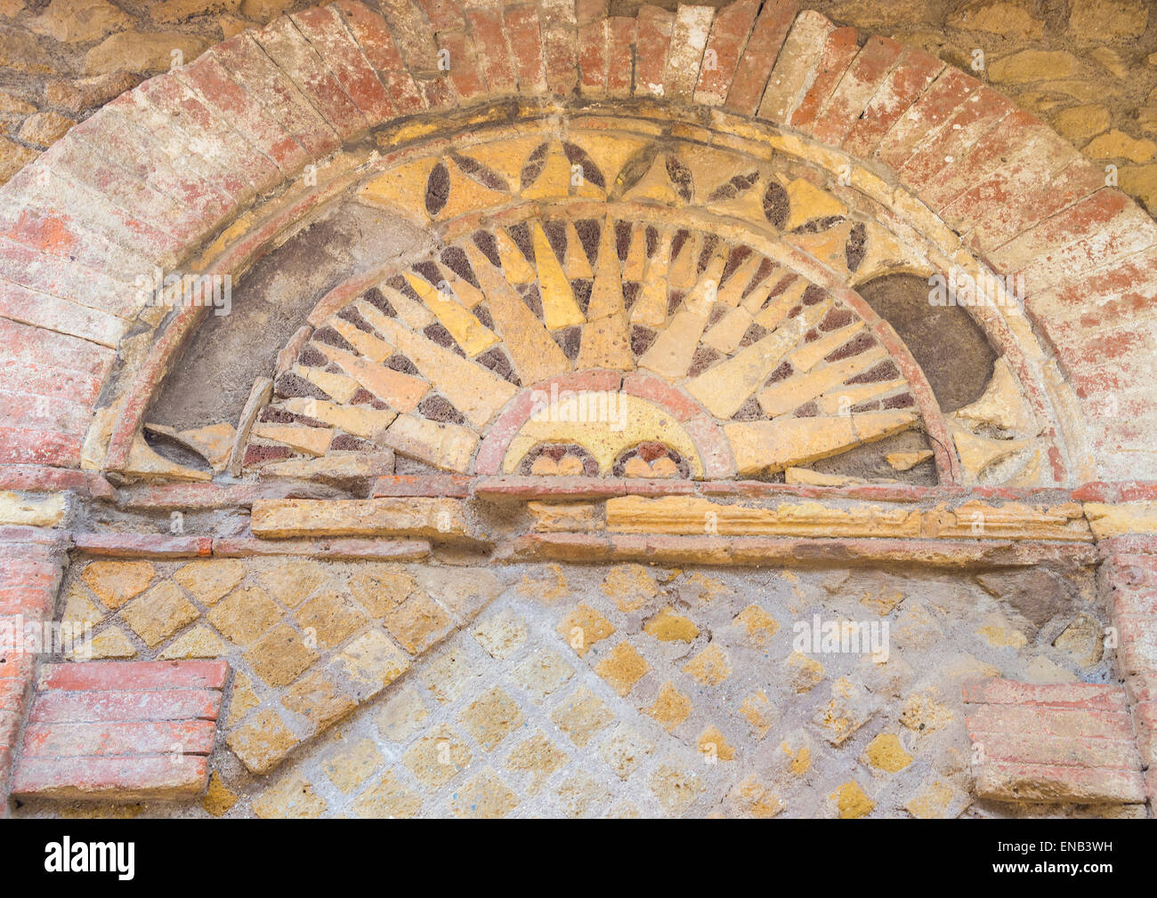 Details of an ancient roman tomb (Tomb of the Small Arches) in the ...