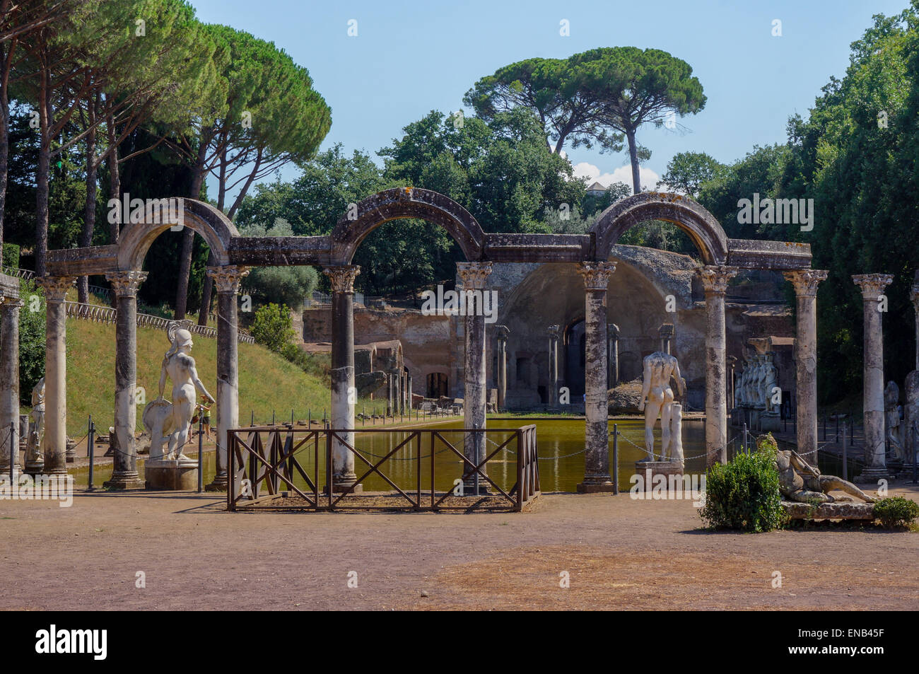 View of the Canopus colonnade at Hadrian's Villa (Villa Adriana ...