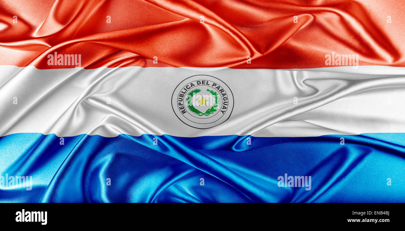 National flag of paraguay waving hi-res stock photography and images ...