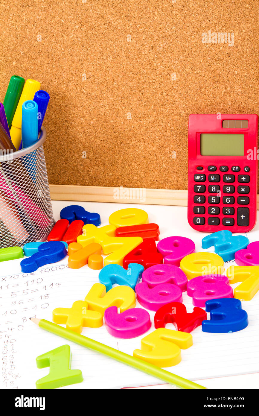 Studying maths, doing some calculations Stock Photo - Alamy